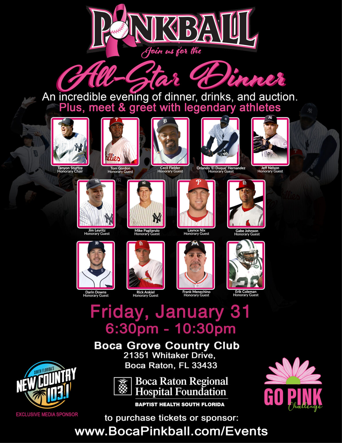 PINKBALL – Dinner, Cocktails and All-Star Meet & Greet – Pinkball